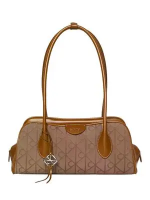 Calvin Klein Emblem Monogram Tote Bag - Neutrals