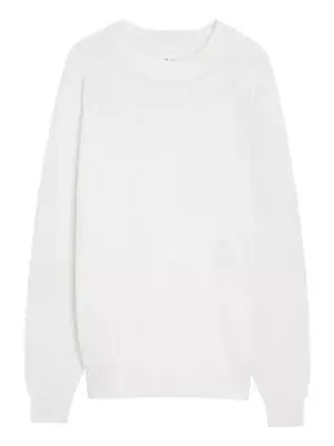 ALLUDE Cashmere Raglan Sleeve Jumper - White