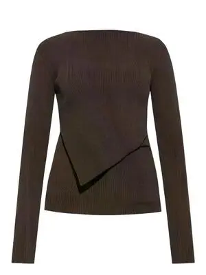 Rick Owens Ribbed Knit Sweater - Brown