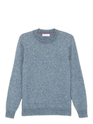 Brunello Cucinelli Crew Neck Long Sleeve Sweater - Gray