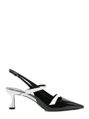 ALEXANDRE BIRMAN Patent Leather Slingback Pumps - Black