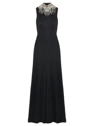 Alexander McQueen Mock-neck Sleeveless Maxi Dress - Black