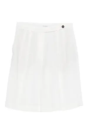 Brunello Cucinelli Pleated Tailored Shorts - Natural