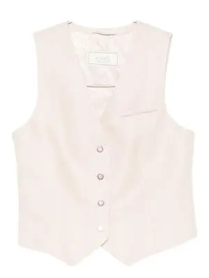 Peserico Single-breasted Waistcoat - White
