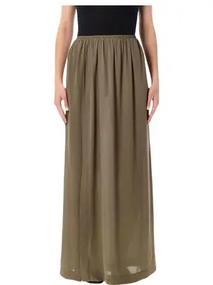 THE FRANKIE SHOP Elastic Waist Midi Skirt - Olive