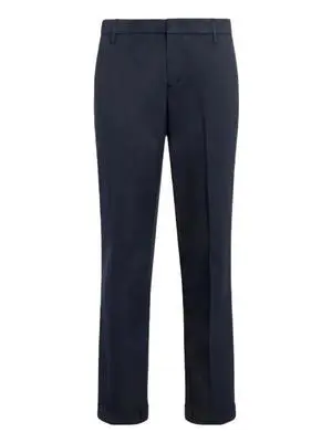 DONDUP Tailored Trousers With Turned-up Cuffs - Black