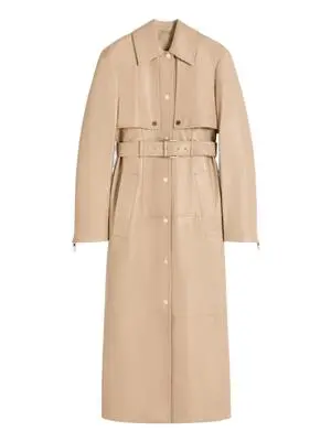 SPORTMAX Sportmax Belted Leather Trench Coat