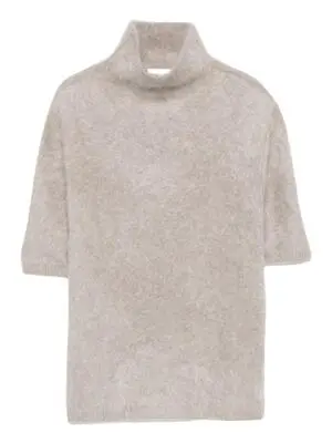 Soft Goat Cashmere Turtleneck Sweater - Nude