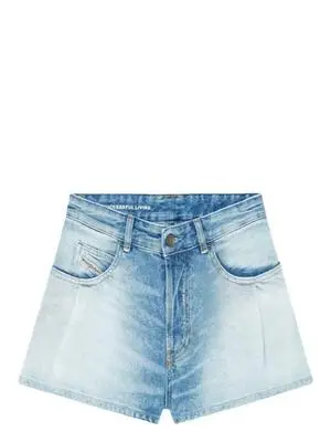 DIESEL® Faded Denim Shorts - Light Blue