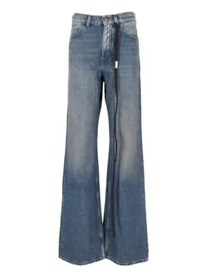 ANN DEMEULEMEESTER Stonewashed Wide-leg Jeans - Blue