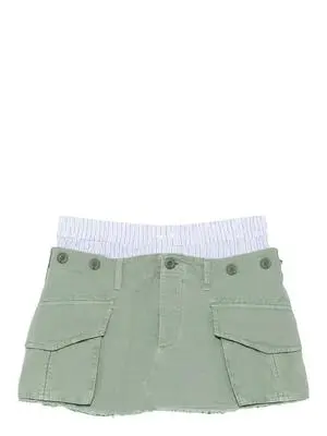 Alexander Wang Cargo Raw-cut Mini Skirt - Gray