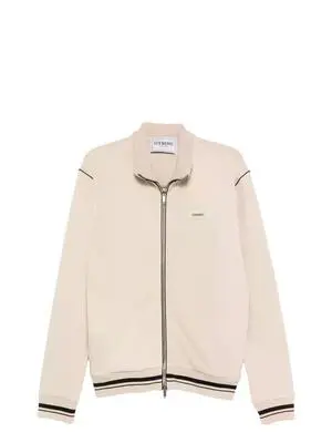 Iceberg Striped Trim Zip-up Sweatshirt - Neutrals