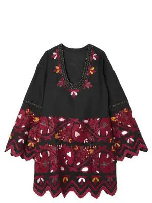 VITA KIN Vita Kin Pippa Embroidered Linen Mini Dress