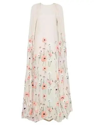 Bernadette Minnie Poppy Embroidered Dress - Neutrals