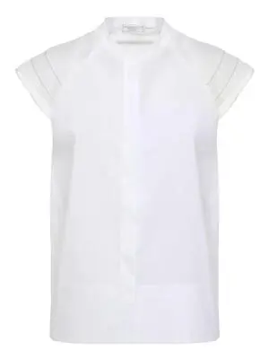 PESERICO Peserico Sheer Panel Cap Sleeve Shirt