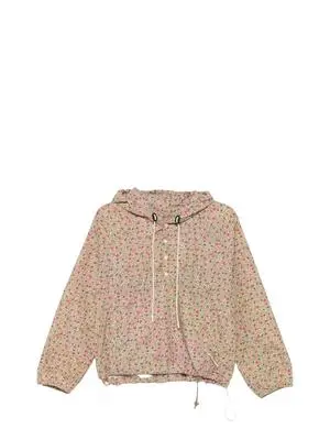 The Great. Trailhead Floral-print Hoodie - Neutrals