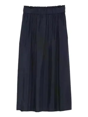 Gant Elasticated Waistband Gathered Midi Skirt - Blue