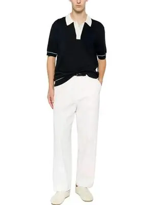 Gant Contrast-collar Tipped Polo Shirt - Blue
