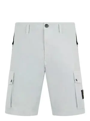 Stone Island Logo Patch Cargo Shorts - Grey