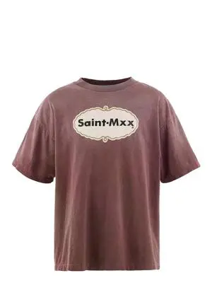 SAINT MXXXXXX Logo-print T-shirt - Red
