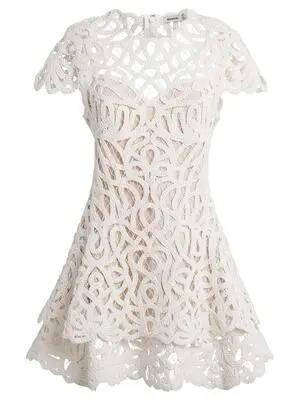 Simkhai Lace Lina Mini Dress - White