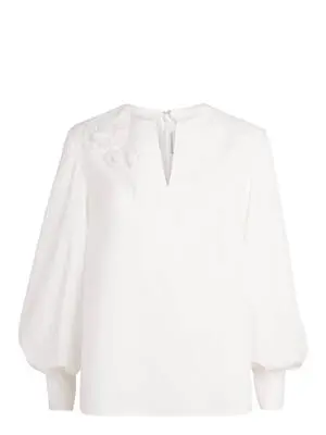 HUISHAN ZHANG Huishan Zhang Poplin Matis Top With Balloon Sleeves