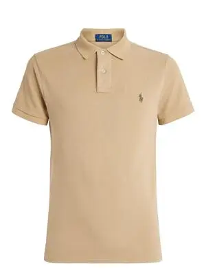 POLO RALPH LAUREN Polo Ralph Lauren Cotton Mesh Slim Fit Polo Shirt With Signature Pony Logo