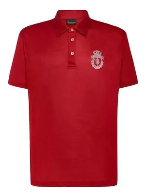 BILLIONAIRE Crest-embroidered Polo Shirt - Red