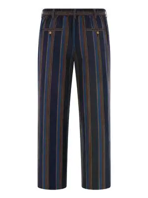 Viktor & Rolf Bayadere Pattern Pleated Trousers - Blue