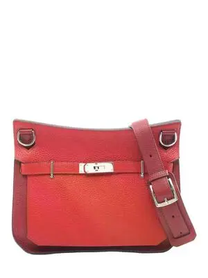 Hermès Clemence Jypsiere 28 Bag - Red