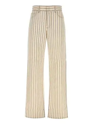 Fendi Embroidered Cotton Pants - Multicolor