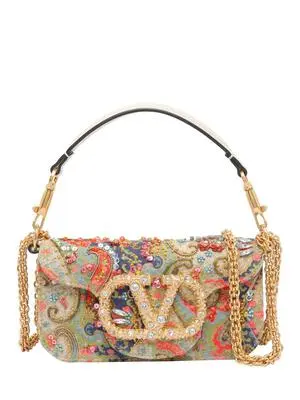 Valentino Garavani Small Loco Paisley Embellished Shoulder Bag - Multicolor