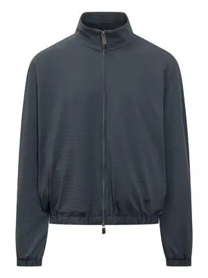 Emporio Armani Textured Zip Blouson Jacket - No
