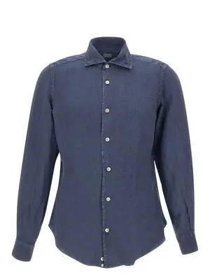 Eleventy Classic Long-sleeve Shirt - Blue