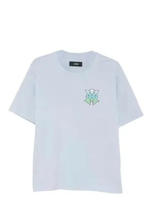 Amiri Logo-print Cotton T-shirt - Blue