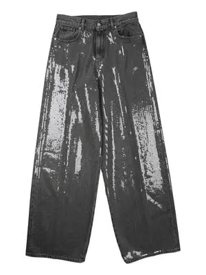 NINE:INTHE:MORNING Sequin Embellished Jeans - Grey