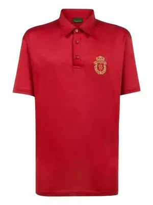 BILLIONAIRE Crest-embroidered Polo Shirt - Red