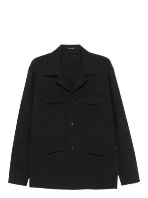 Tagliatore Virgin Wool Blend Shirt Jacket - Black