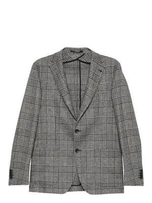 Tagliatore Checked Blazer - Cream