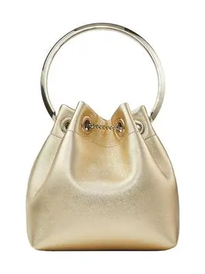 JIMMY CHOO Bucket Bag With Tassel Detail - Gold