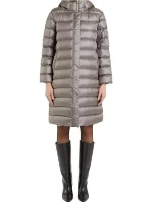 IBLUES Quilted Cotton Jacket With Hood - Gray