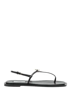 TOTEME Nappa T-strap Sandals - Black