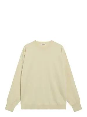 Auralee Cotton Crew Neck Sweater - Yellow