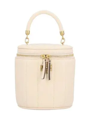 TORY BURCH Tory Burch Logo Plaque Leather Cylinder Bag