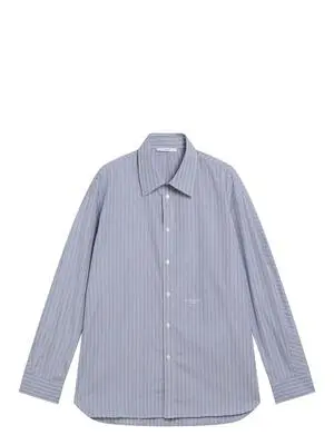 Givenchy White/ Striped Poplin Shirt - Blue
