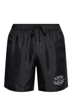 AMIRI AMIRI Silk Shorts With Graphic Print