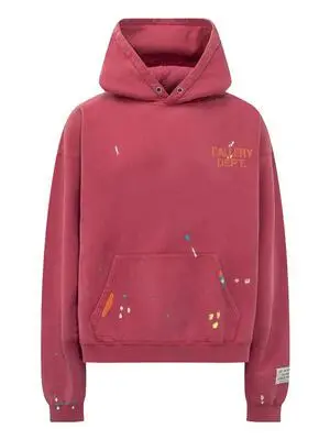 GALLERY DEPT. Cotton Paint-splatter Detail Hoodie - Red