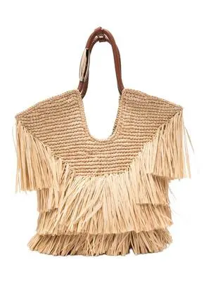 ZIMMERMANN Zimmermann Raffia Fringe Tote Bag