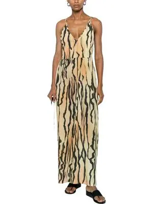 Nanushka Fyana Animal-print Maxi Dress - Neutrals