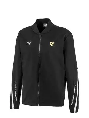 PUMA Scuderia Ferrari Logo-patch Zipped Sweatshirt - Black